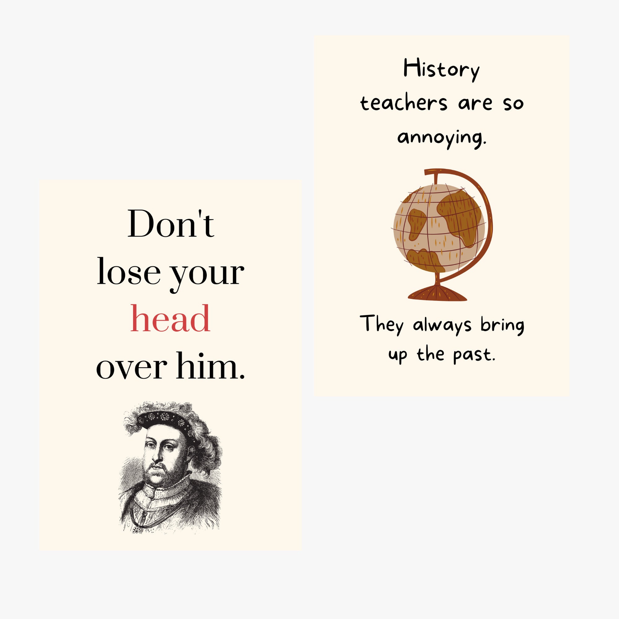 Funny History Teacher Posters; History Classroom Decor; Social Studies ...