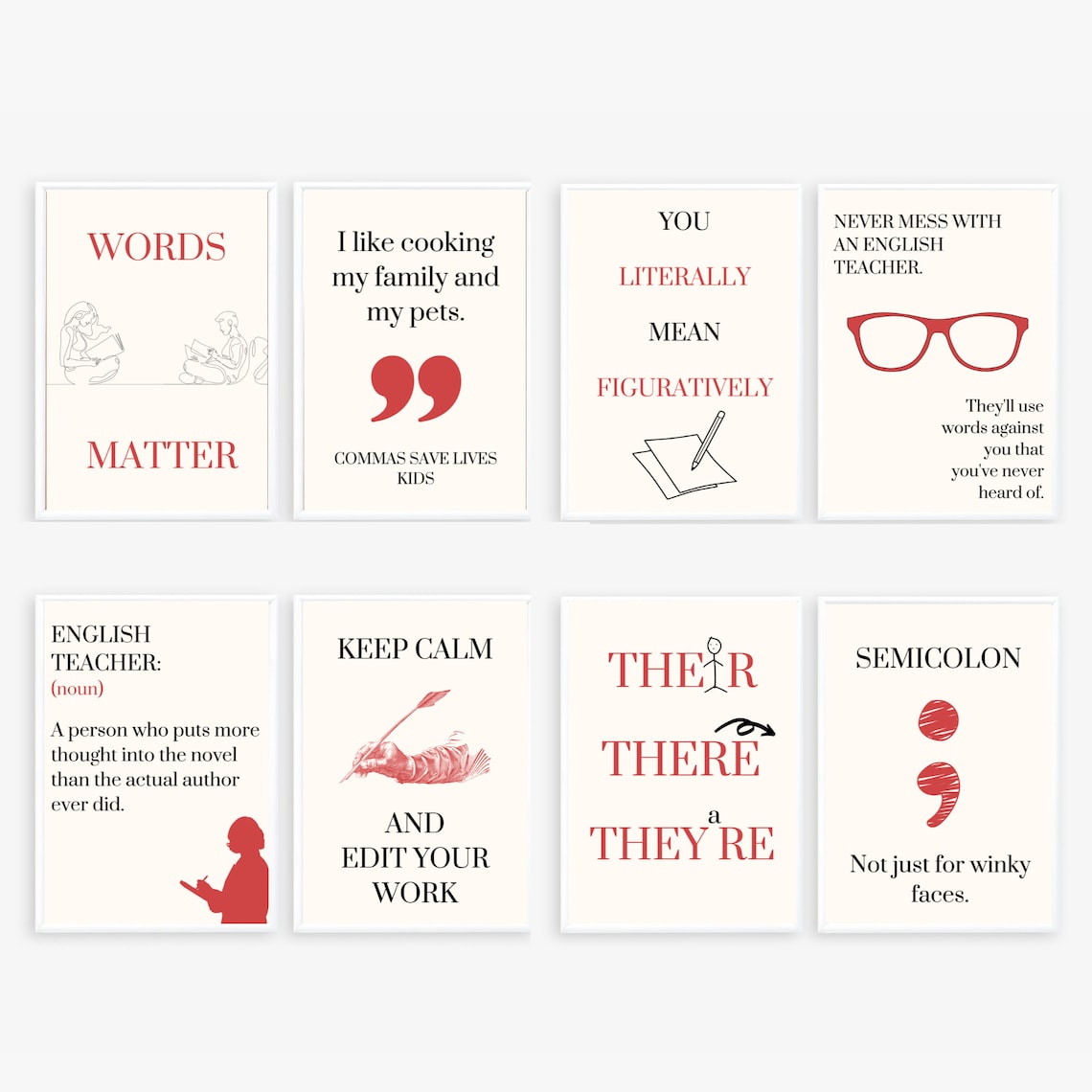 Funny Grammar Posters English Literature Classroom Prints - Etsy Australia
