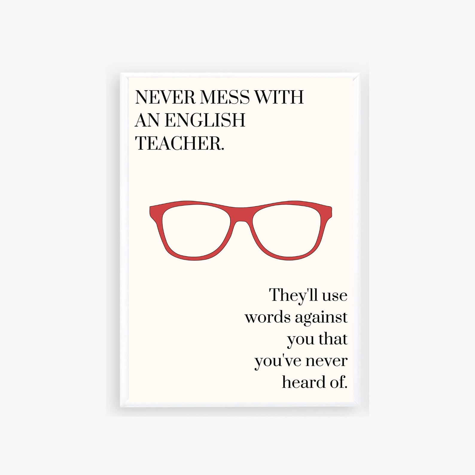 Custom Funny Grammar Posters; English Literature Classroom Prints ...