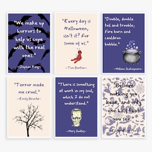 Halloween Inspired Classroom Decor; Gothic Book Quotes; Horror Famous ...