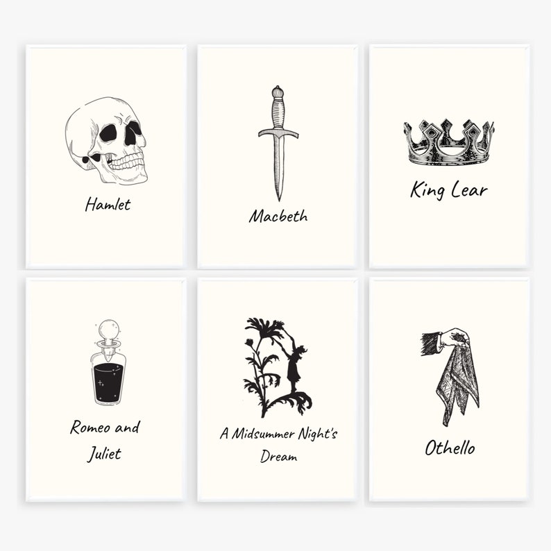 High School Secondary English Classroom Decor; Shakespeare Plays ...