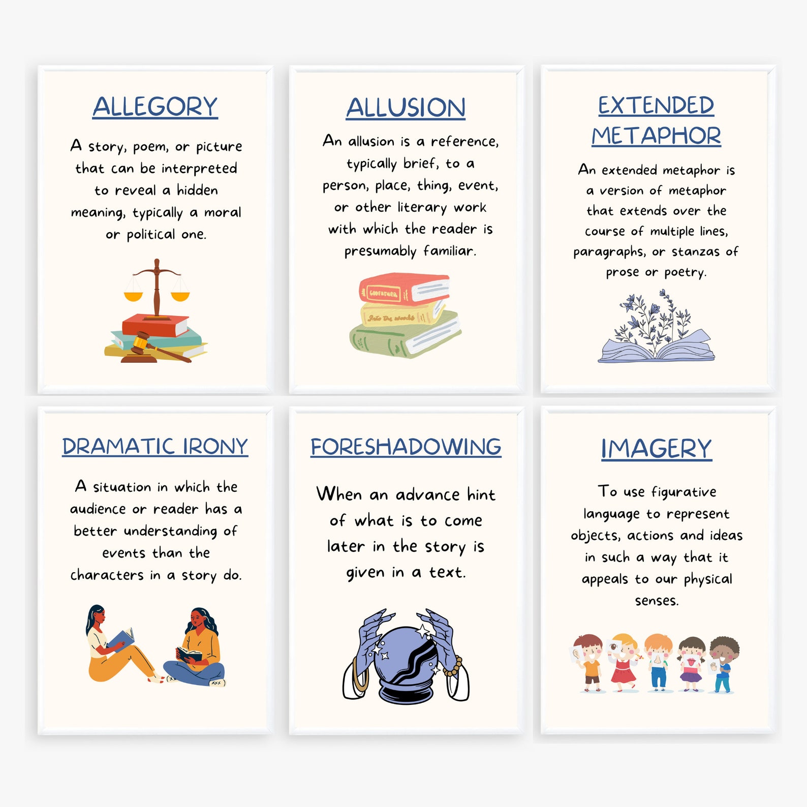 Literary Devices Techniques Posters High School Middle - Etsy Australia