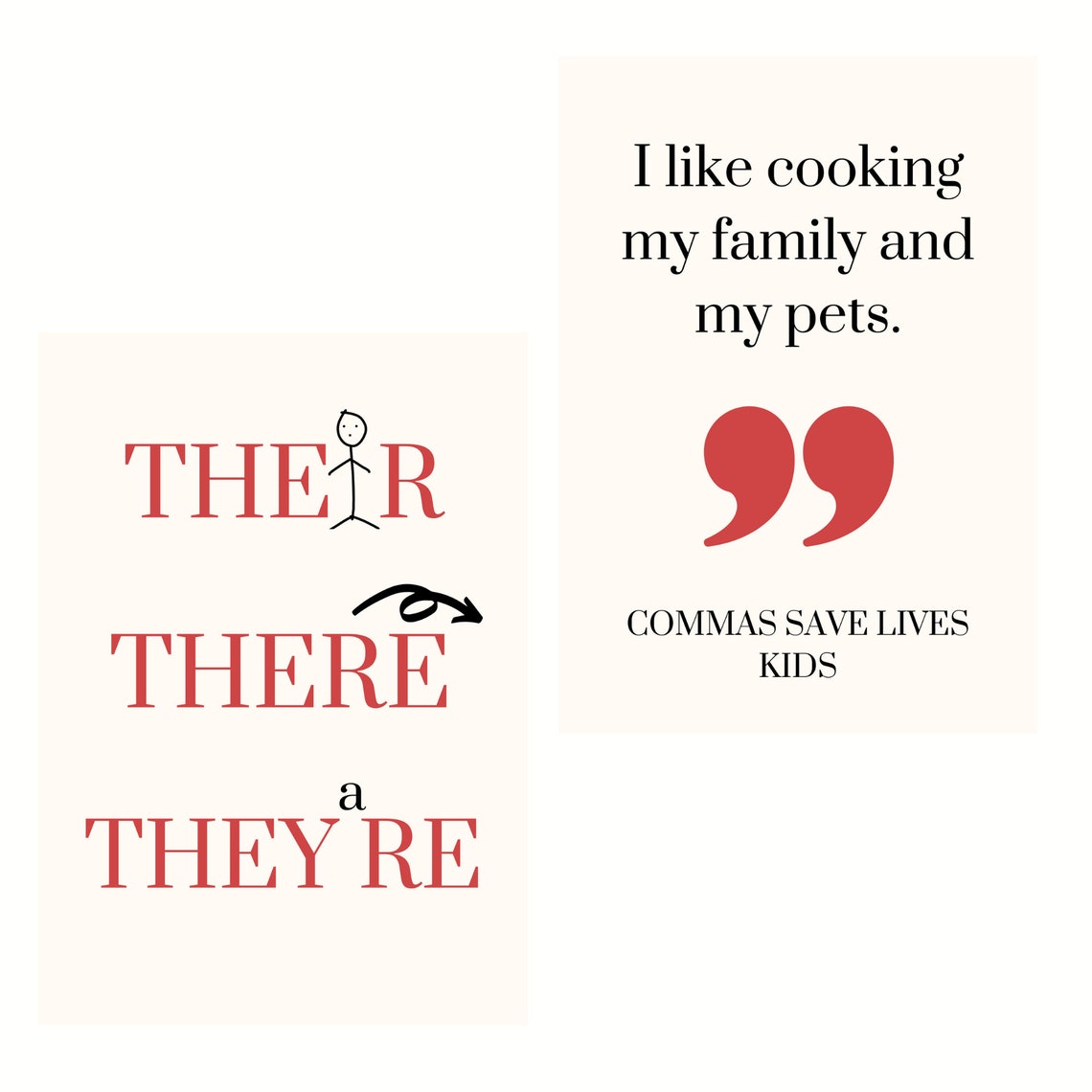 Funny Grammar Posters English Literature Classroom Prints - Etsy