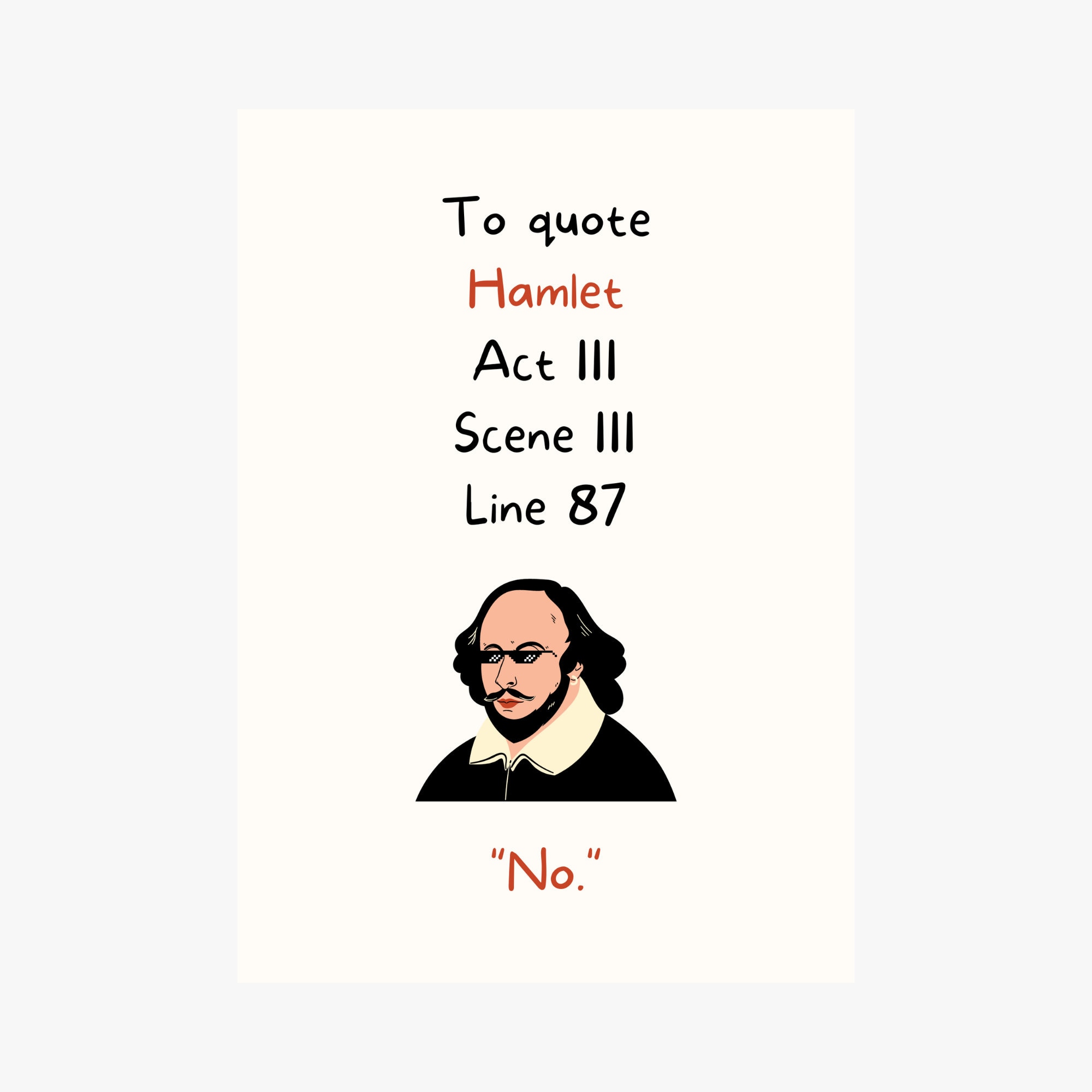 Funny Shakespeare Meme Wall Art Bundle Set of 3; William Shakespeare ...