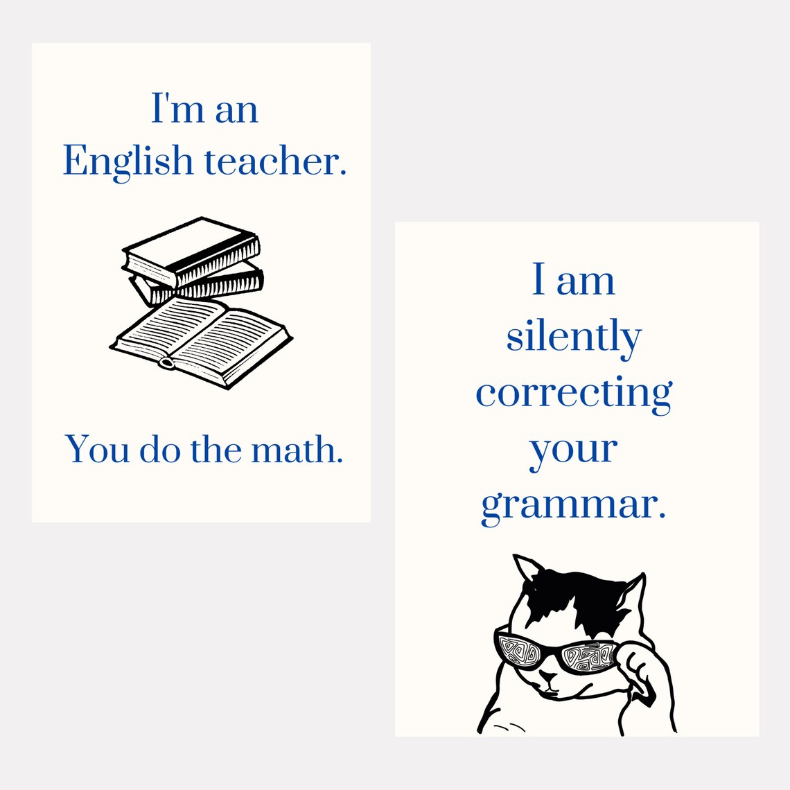 Funny English Teacher Posters Gift English Literature - Etsy