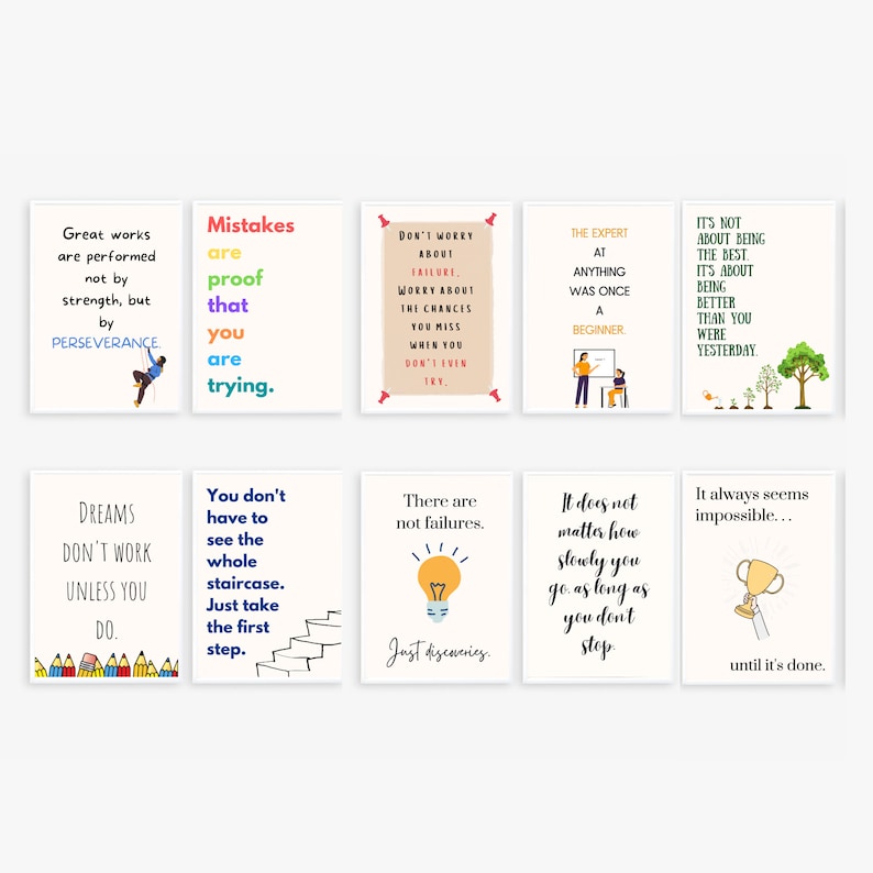 Growth Mindset Wall Bundle Collage Growth Mindset Posters - Etsy