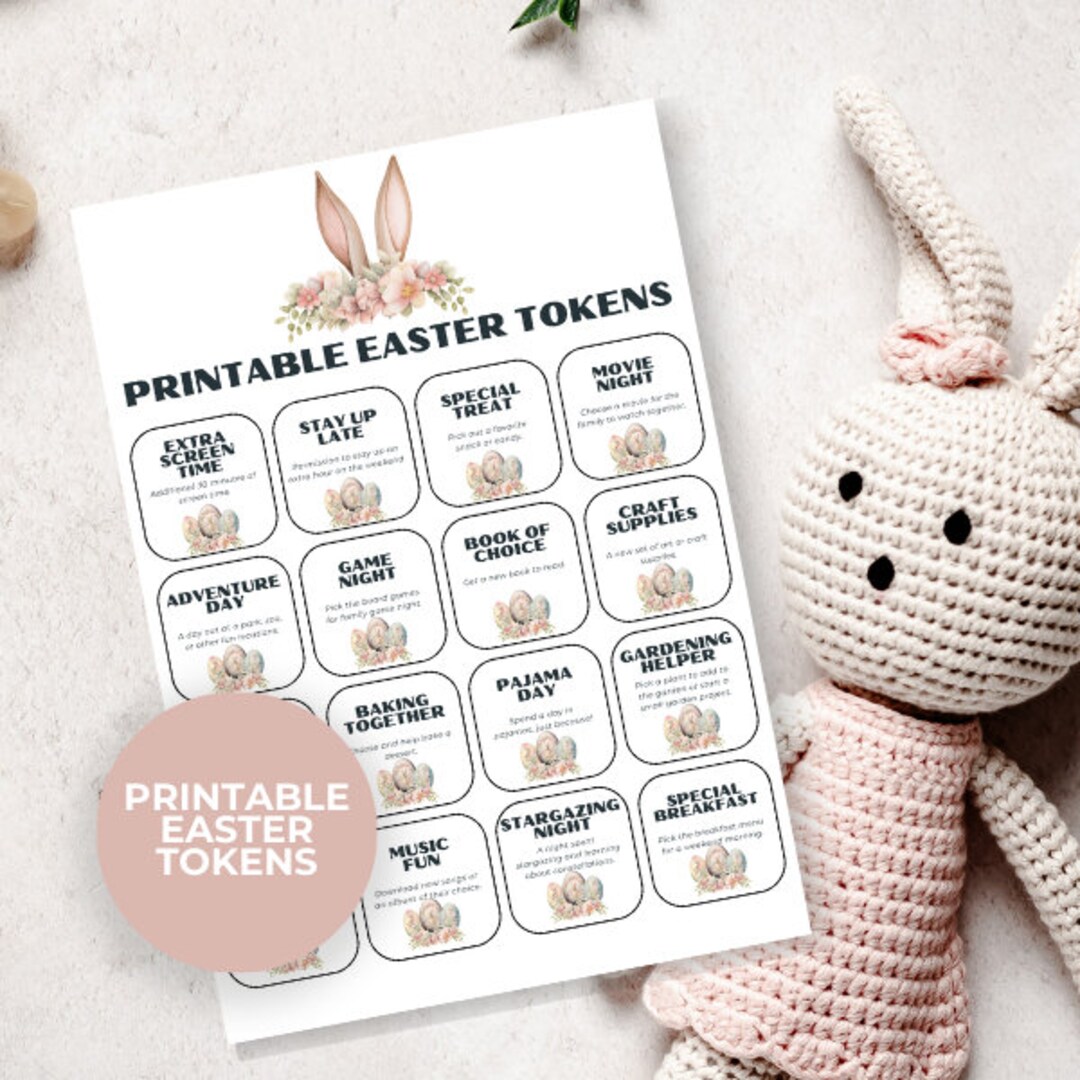 Printable Easter Tokens - Etsy