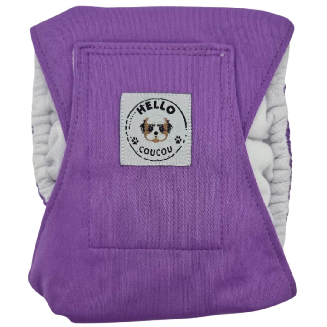 Purple - Male Dog Nappy Diaper Senior Physiological Marking Heat Potty ...