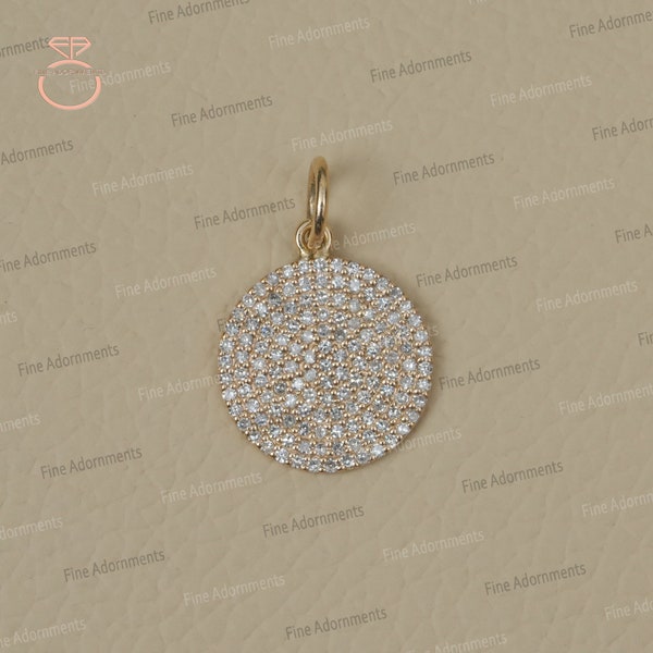 Gold Disc Pendant - Etsy