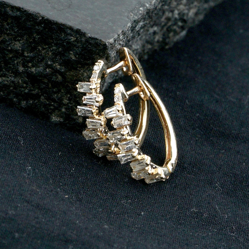 Solid 14k Gold Hoops - Etsy