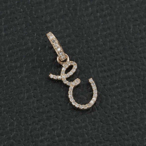 Small Solid Gold Initial - Etsy