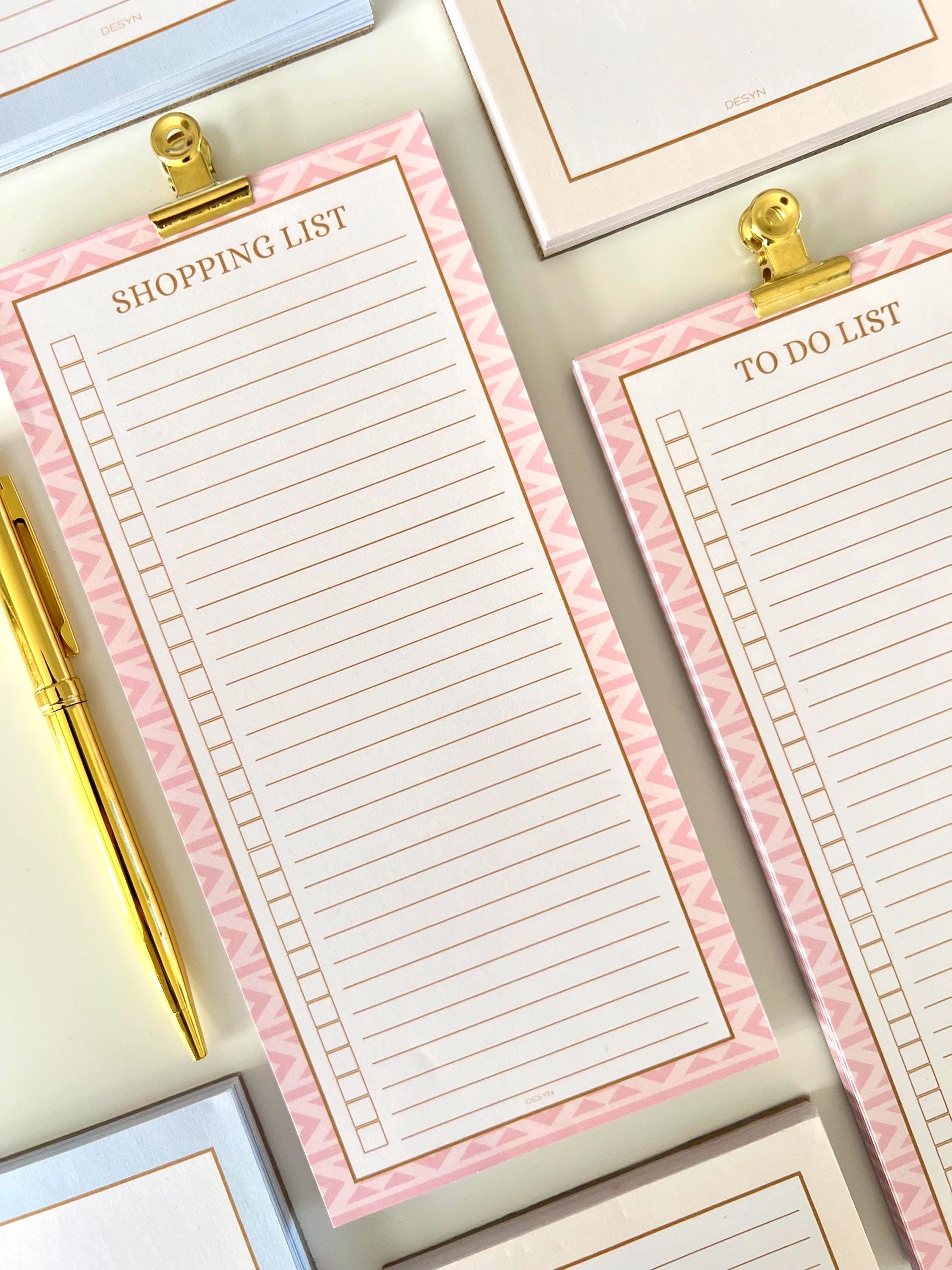 Slim Pink Memo Pads and To-do-list Pads - 50 Sheets - Etsy