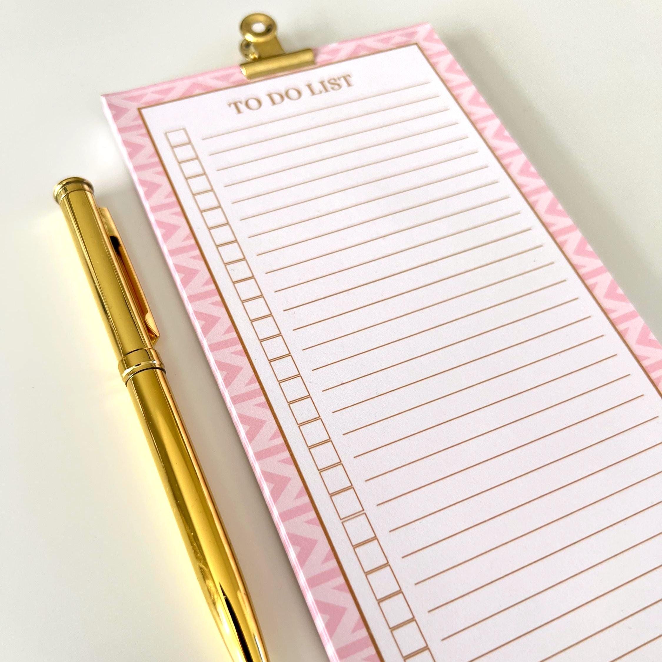 Slim Pink Memo Pads and To-do-list Pads - 50 Sheets - Etsy