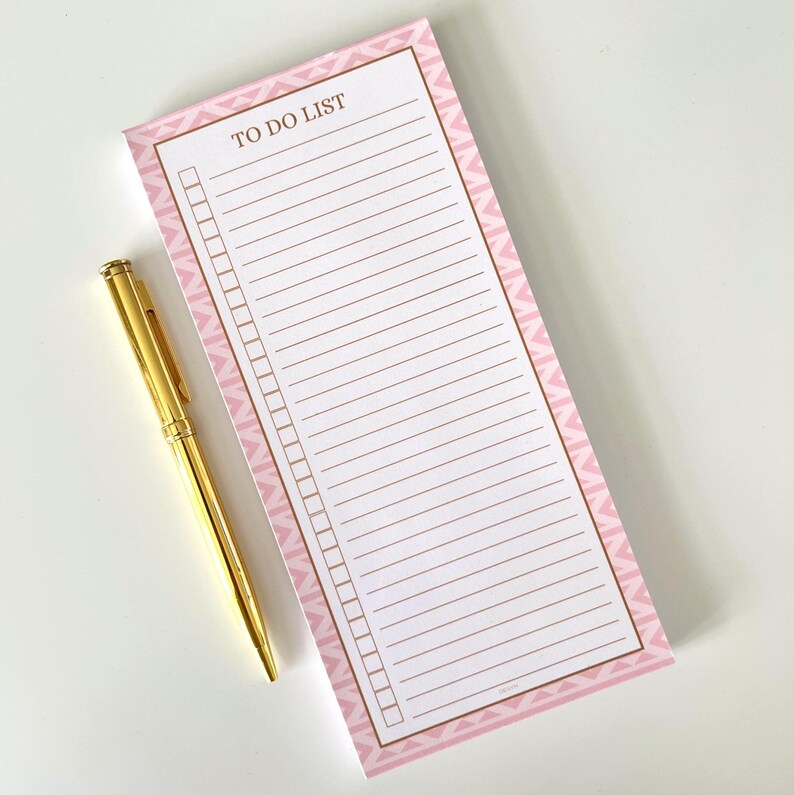 Slim Pink Memo Pads and To-do-list Pads - 50 Sheets - Etsy