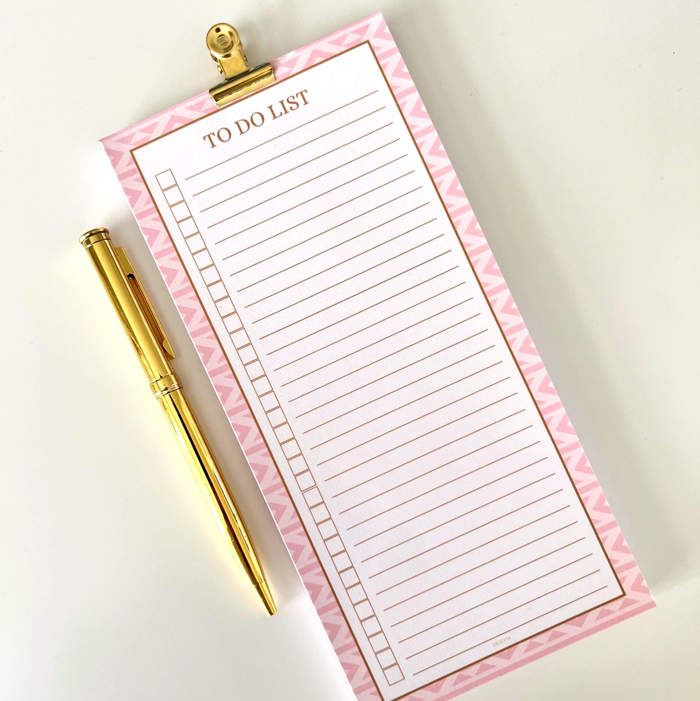Slim Pink Memo Pads and To-do-list Pads - 50 Sheets - Etsy