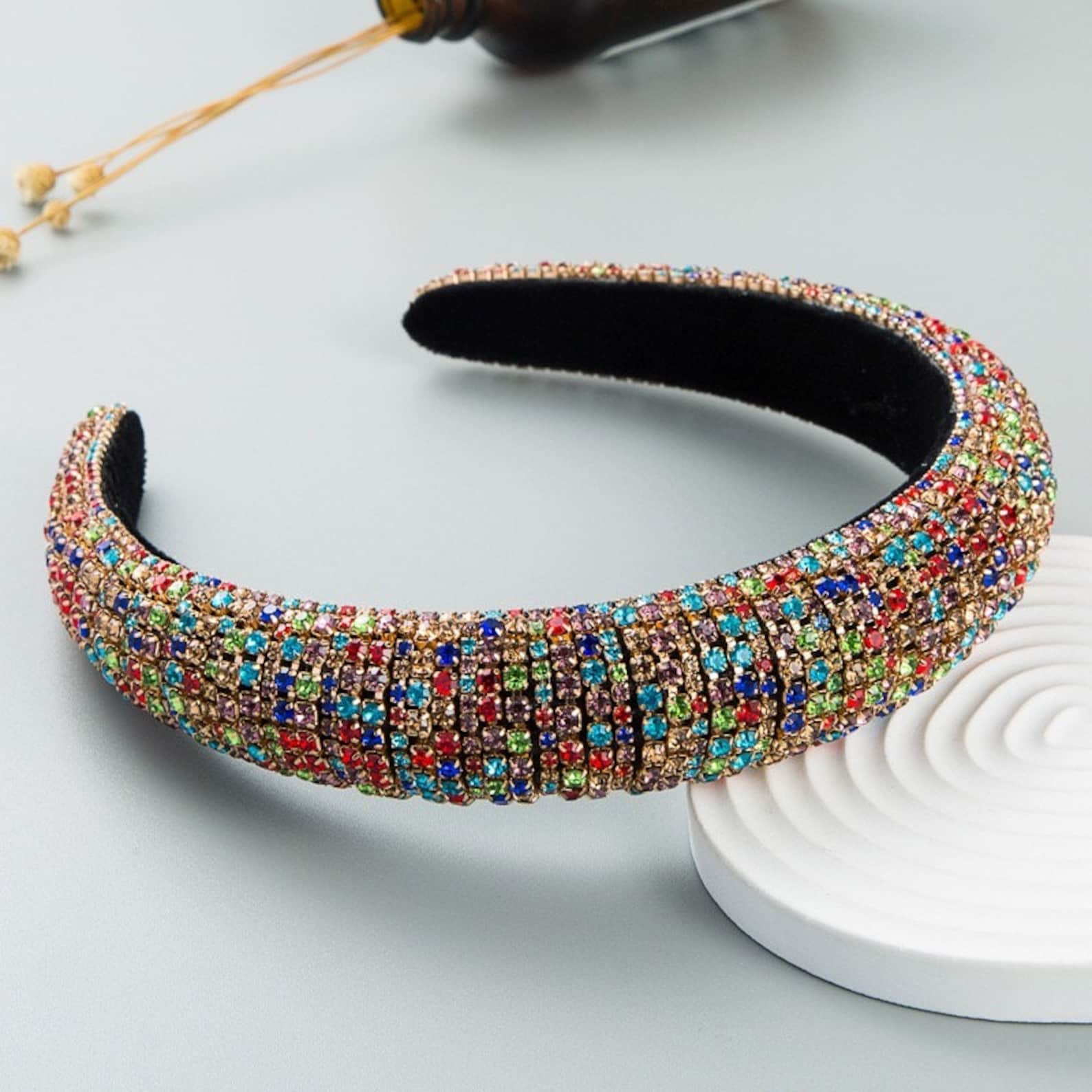 Cute Women Girls Shiny Headband Party Rhinestone Head Piece Hoop Hair ...