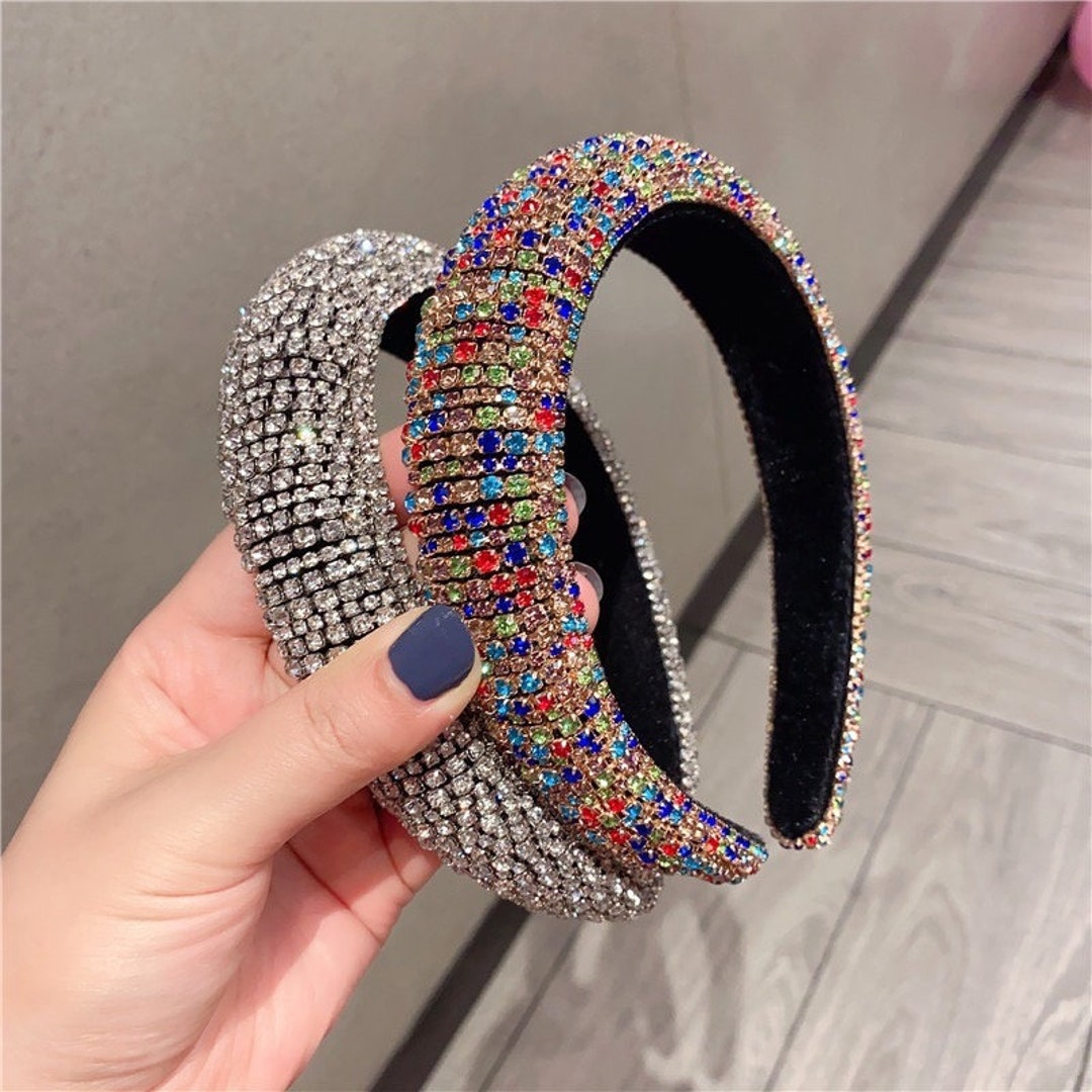 Shiny Headband Party Rhinestone Head Piece Hoop Hair With Crystal ...