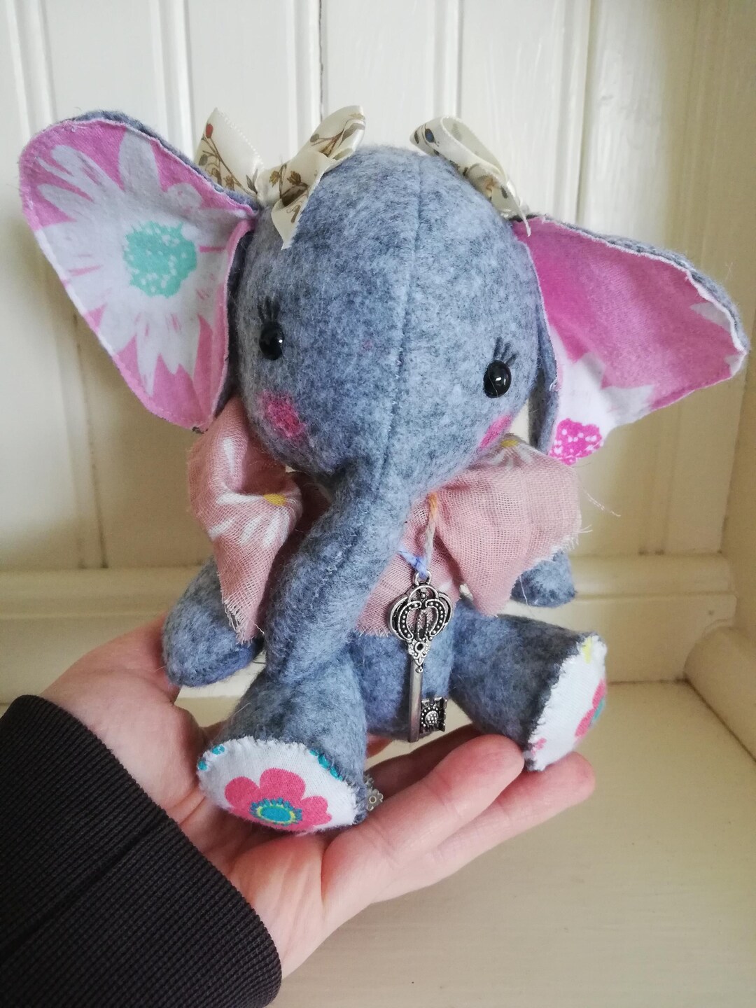 Baby Elephant, Handstitched Soft Toy, Movable Joints, Lovely Birthday ...
