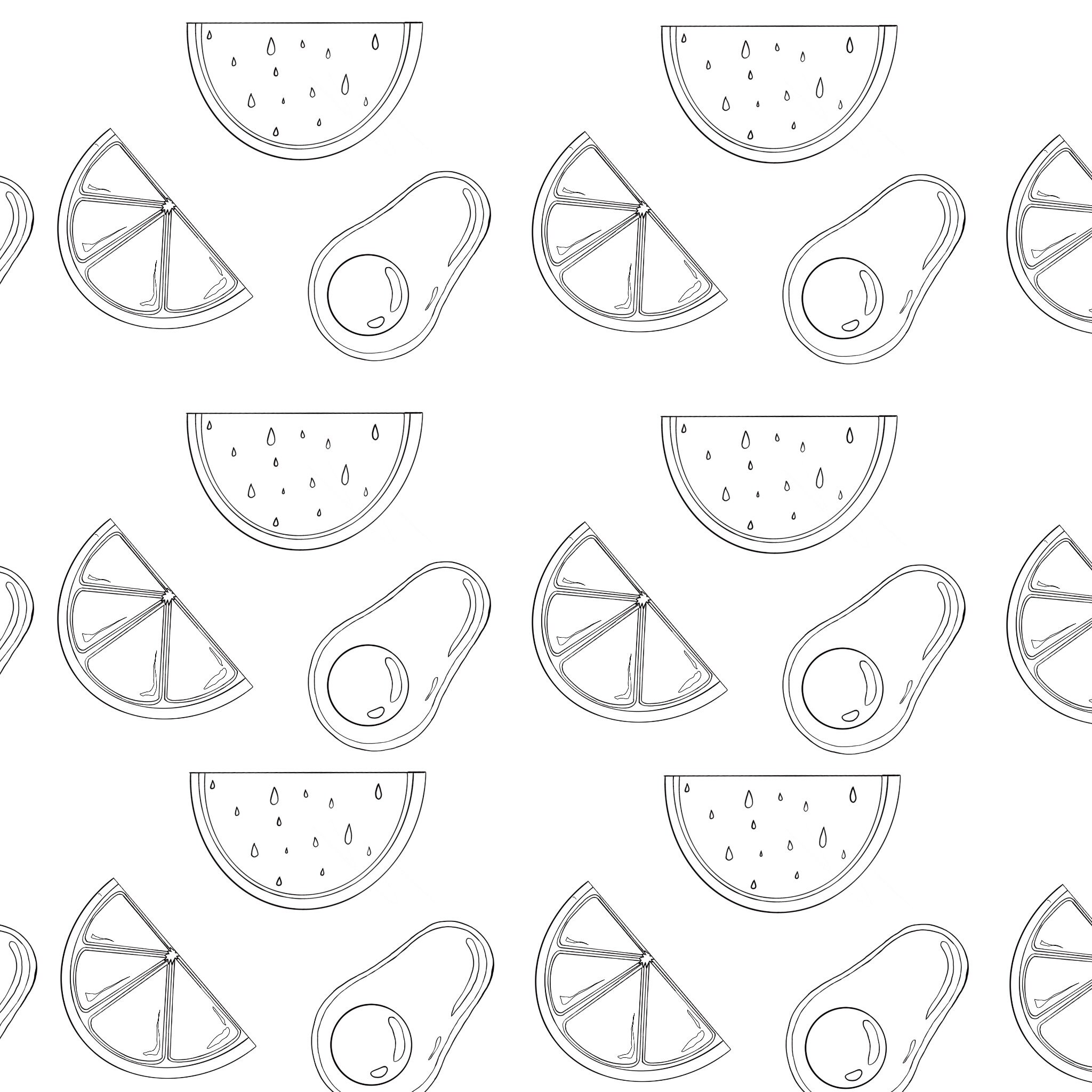 Printable Summer Fruit Colouring Pages - Etsy