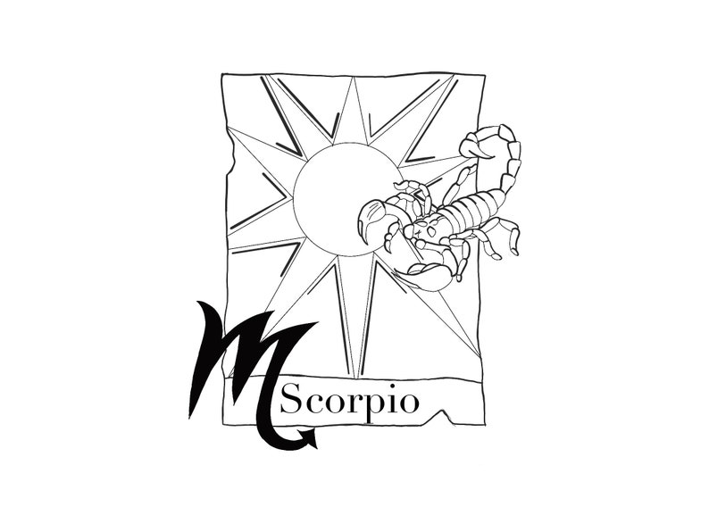 Printable Scorpio Tarot Card Colouring Page - Etsy
