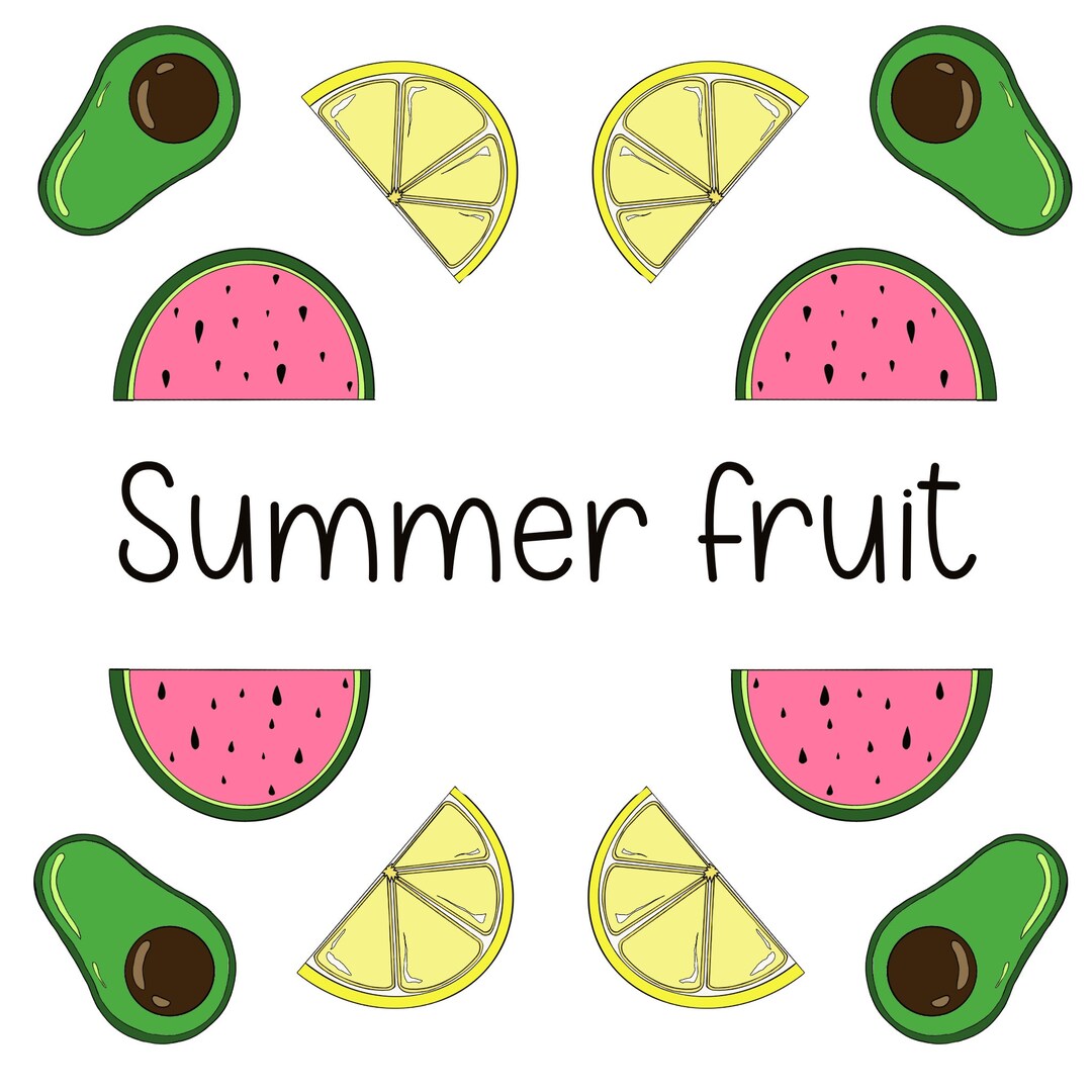 Printable Summer Fruit Colouring Pages - Etsy