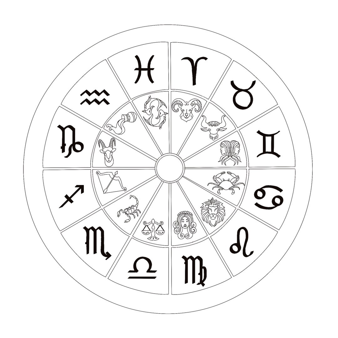 Printable Zodiac Wheel - Etsy