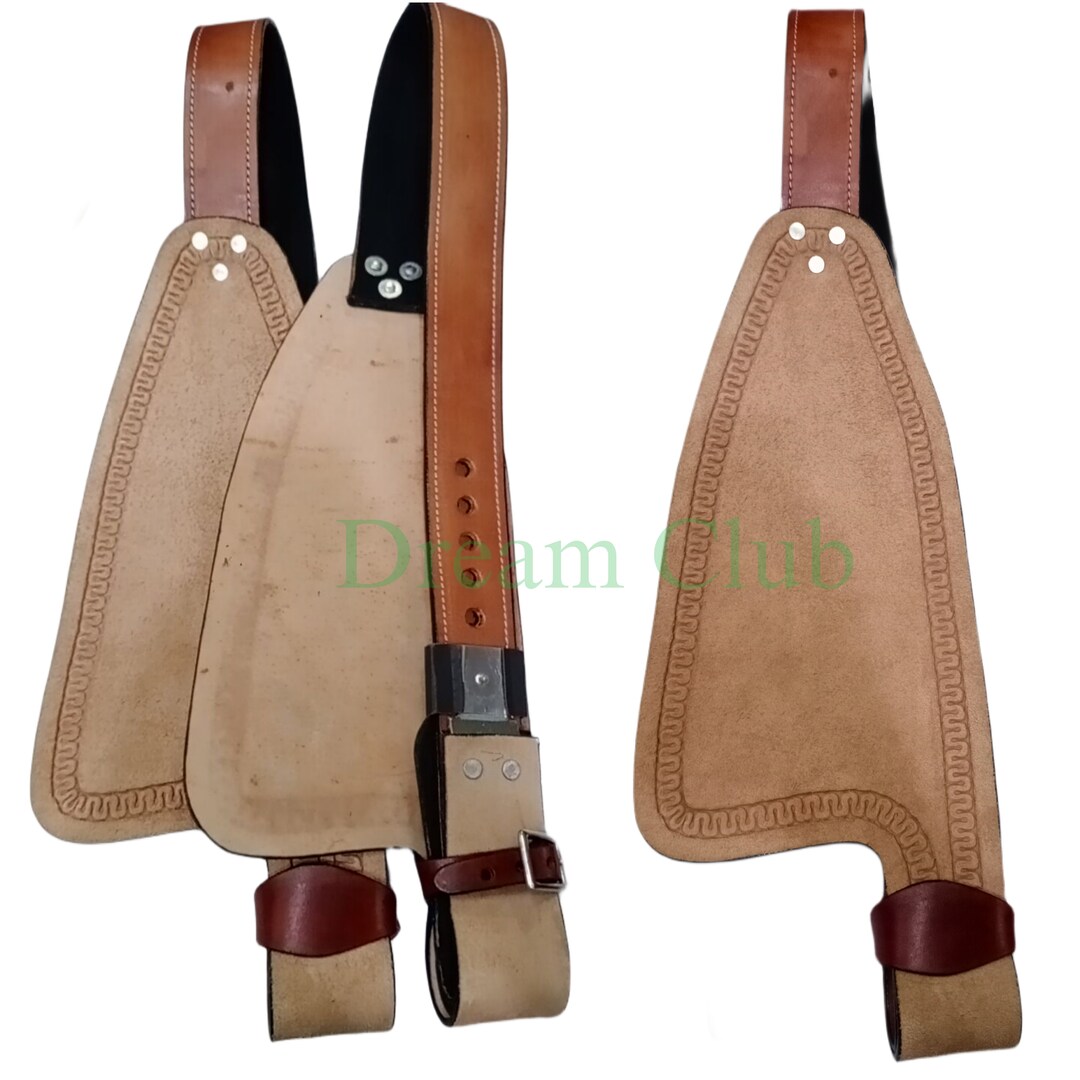 Handmade Horse Western Leather Replacement Saddle Fenders Pair Free ...