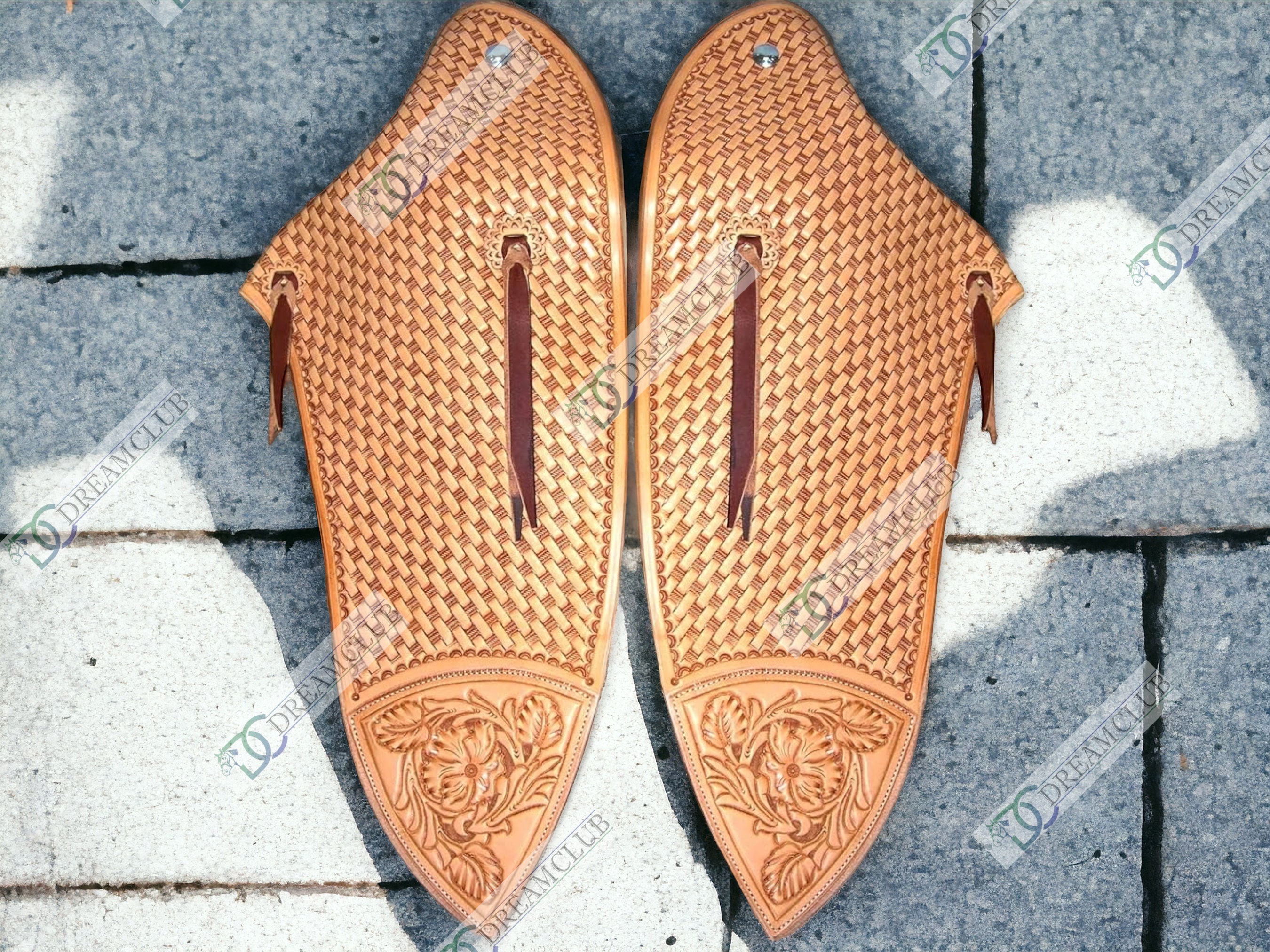 Custom Made Western Saddle Tapaderos Stirrups Leather Handmade Sewn ...