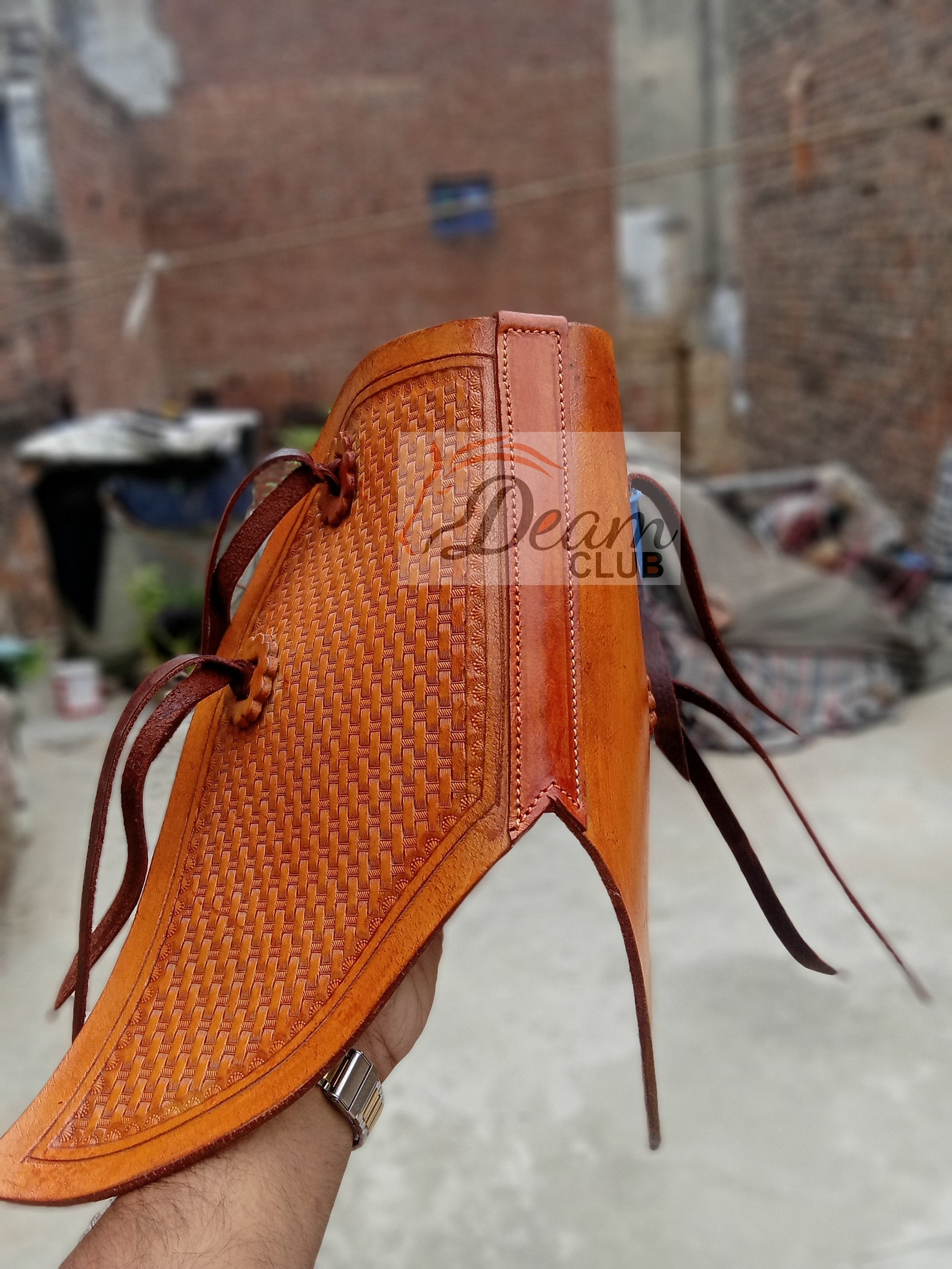 Custom Made Western Saddle Tapaderos Stirrups Leather Handmade Sewn ...