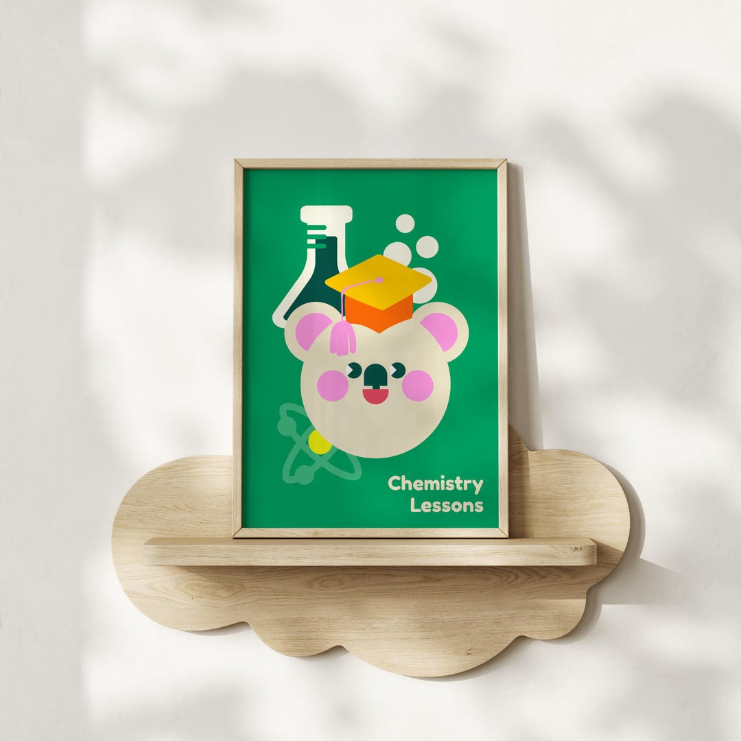 Koala Chemistry Kids Poster | Printable Science Subject Sign | STEM ...