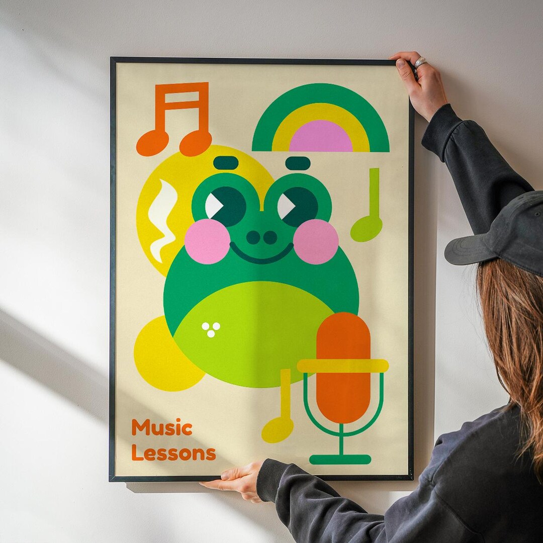 Cute Frog Music Lesson Poster for Kids | Printable Classroom Decor for ...