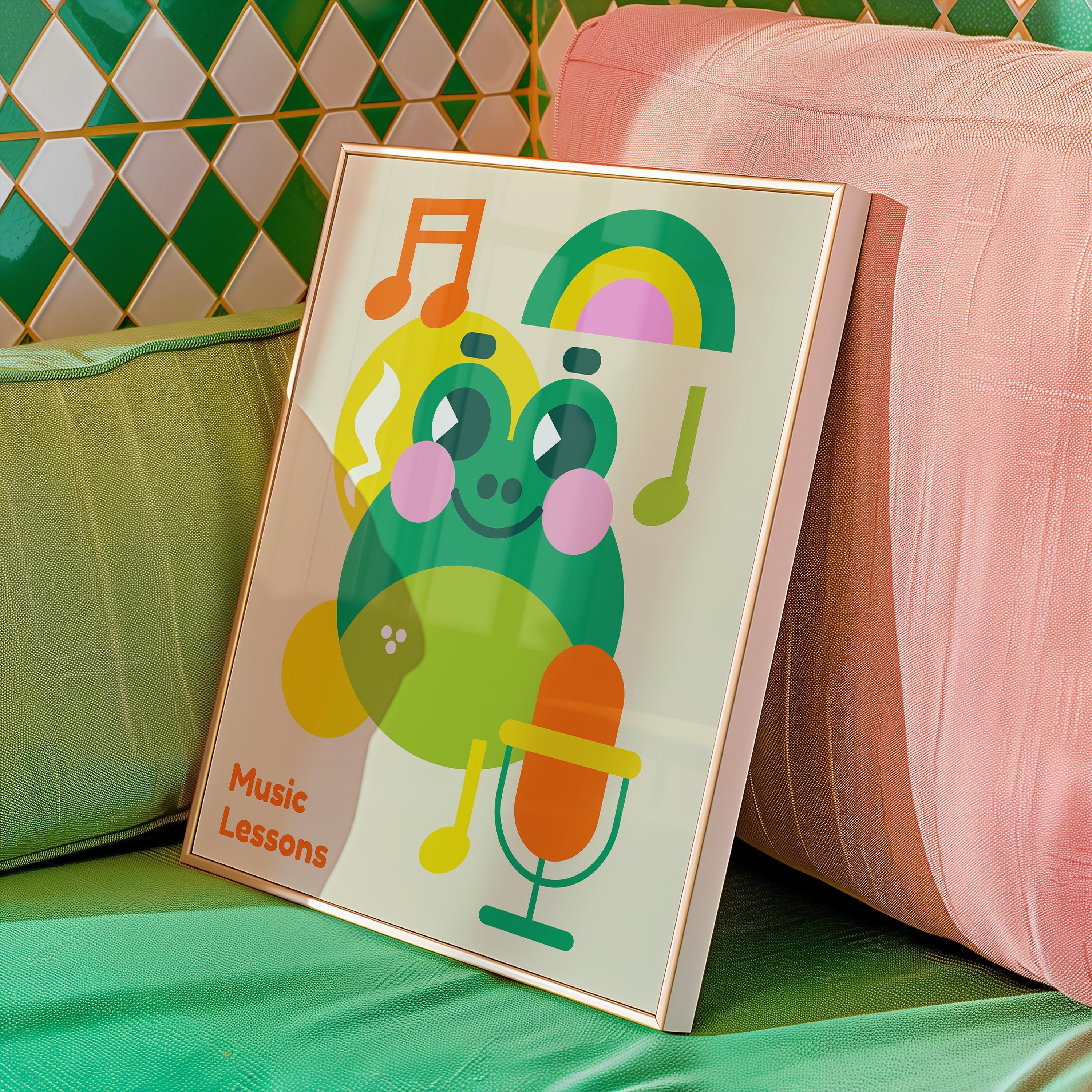 Cute Frog Music Lesson Poster for Kids | Printable Classroom Decor for ...