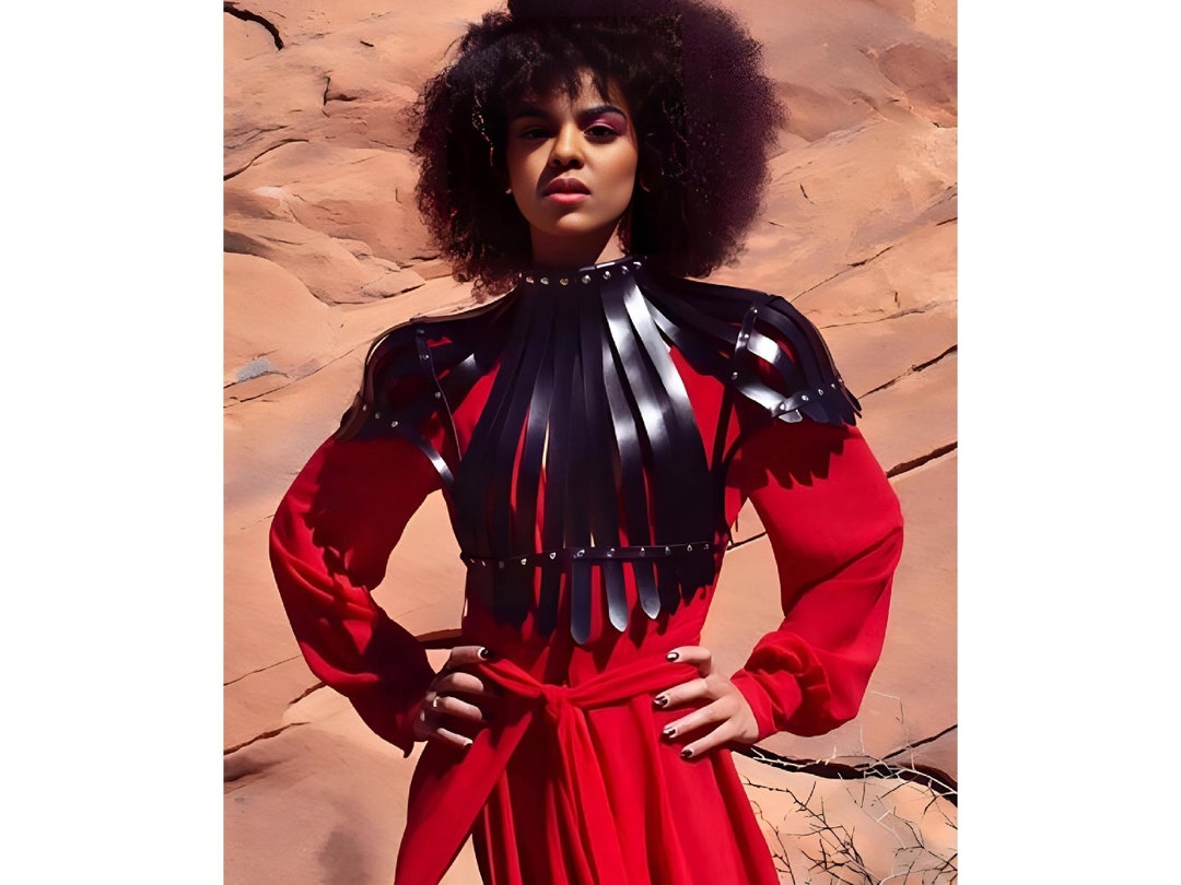 Women's Leather Fringe Harness Bustier Top Plus Size Options Festival ...