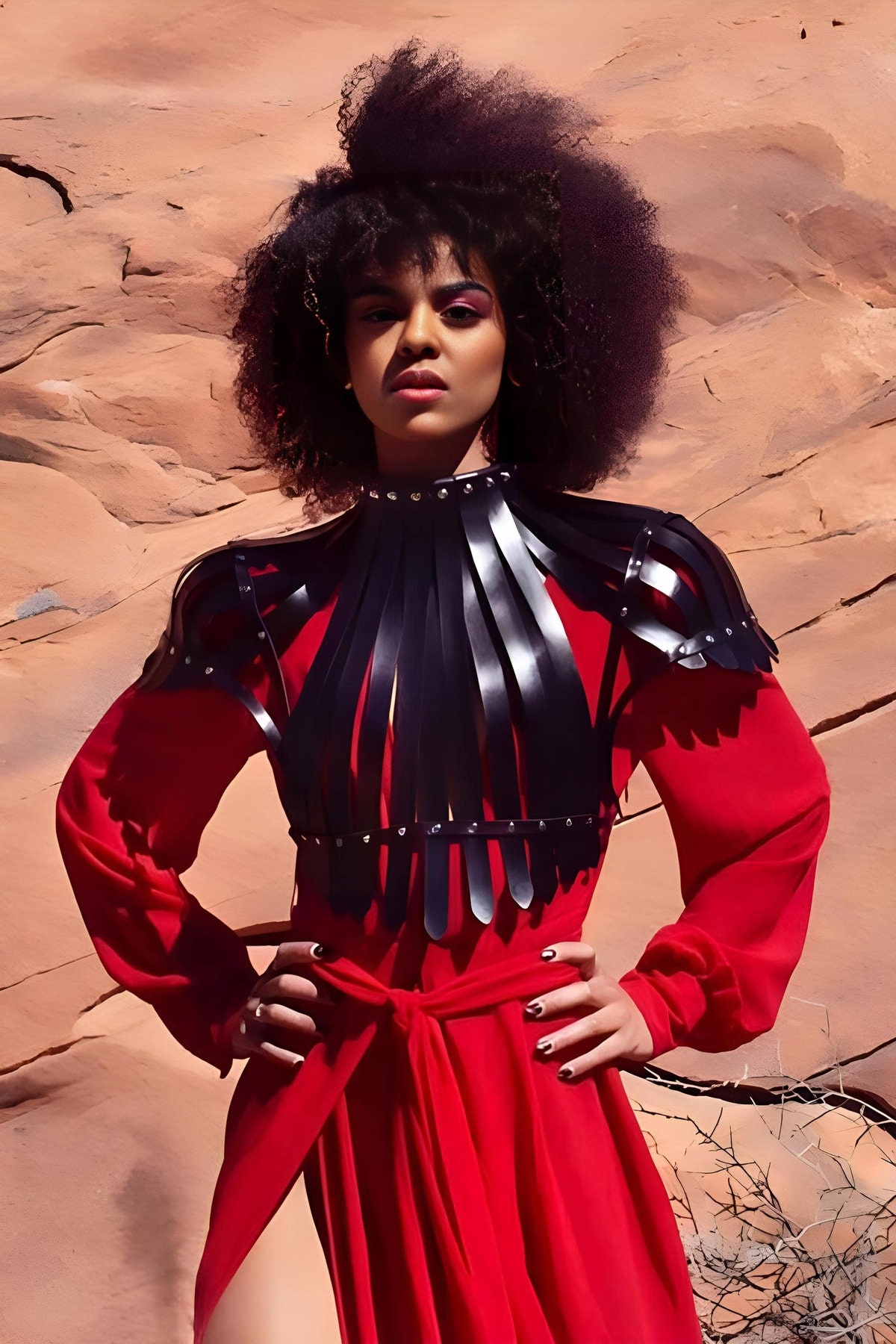 Women's Leather Fringe Harness Bustier Top Plus Size Options Festival ...