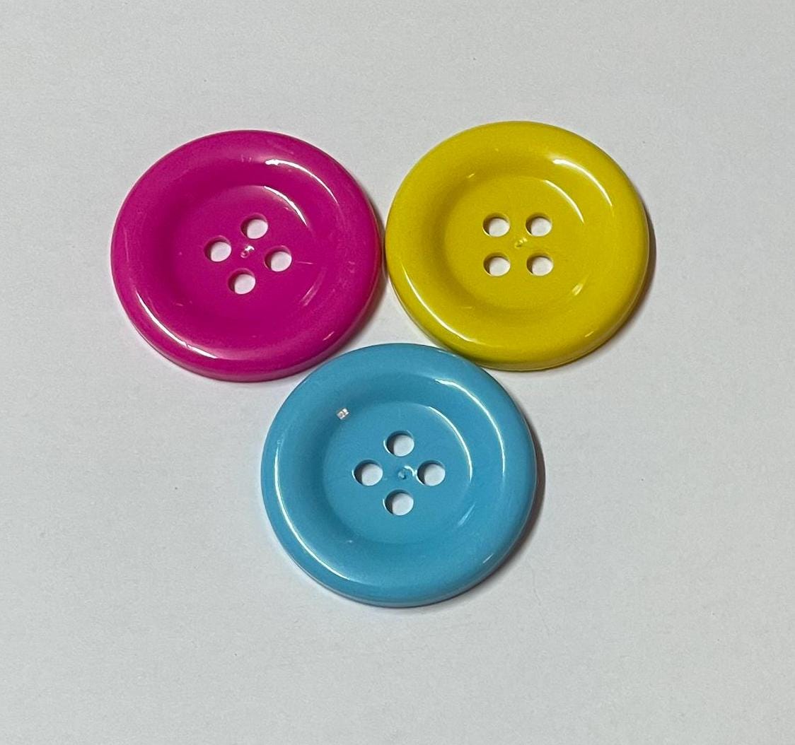 Lot of 3 GIANT BUTTONS - Huge Buttons - Round Buttons - Card Making ...