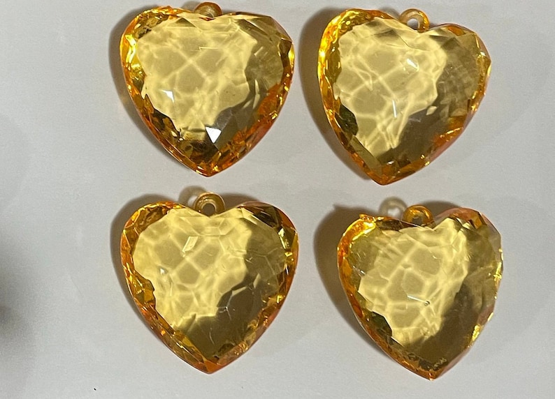 Stunning Large Heart Pendants - 40mm Heart - Acrylic Heart Pendants ...