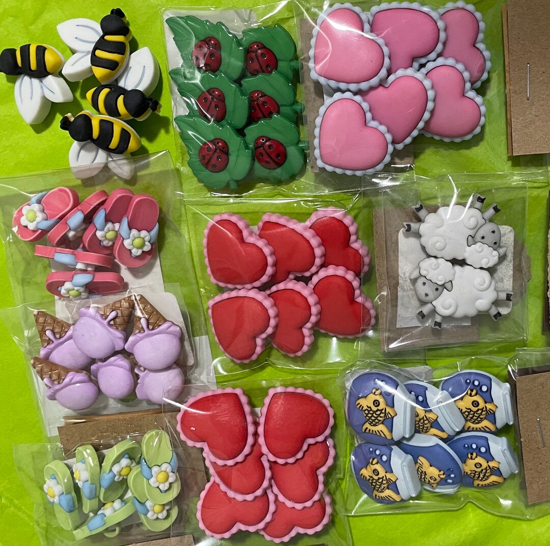 Novelty Buttons - Lots of Gorgeous Shank Back Buttons - Sheep Ice Cream ...