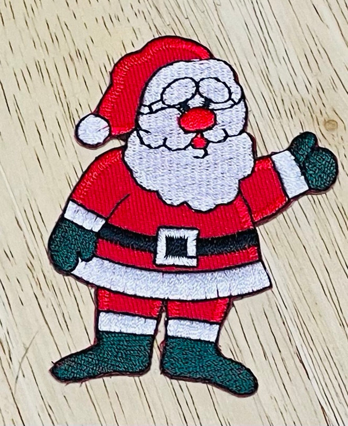 Amazing Christmas Iron on Patch Motif Santa Christmas Tree Cloth Patch Applique Sew on Patch ...