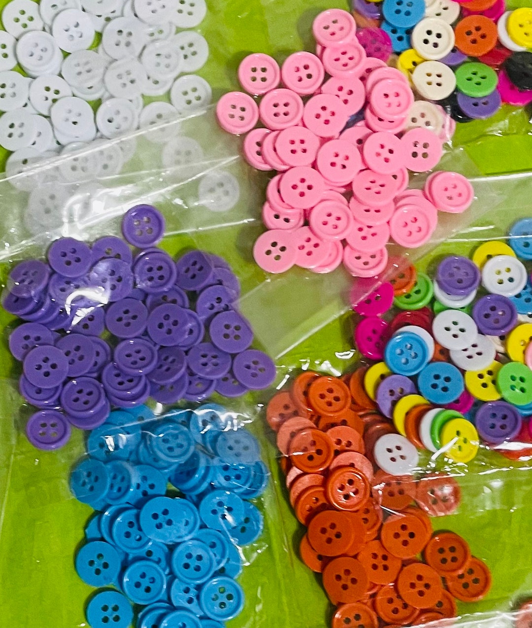 50 Buttons Grab Bag Coloured Buttons Mixed Buttons Scrapbooking Button ...