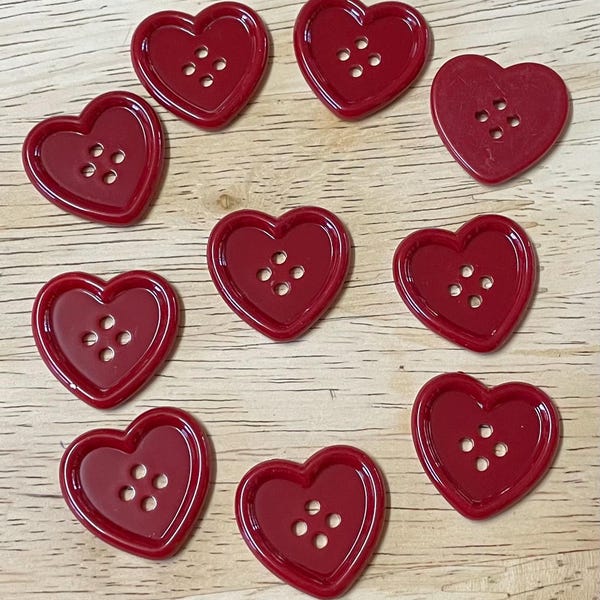 Heart Shape Buttons - Etsy