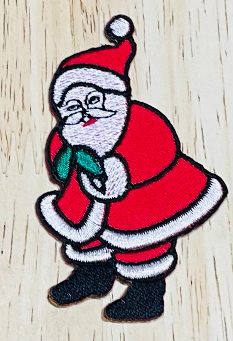 Amazing Christmas Iron on Patch Motif Santa Christmas Tree Cloth Patch ...