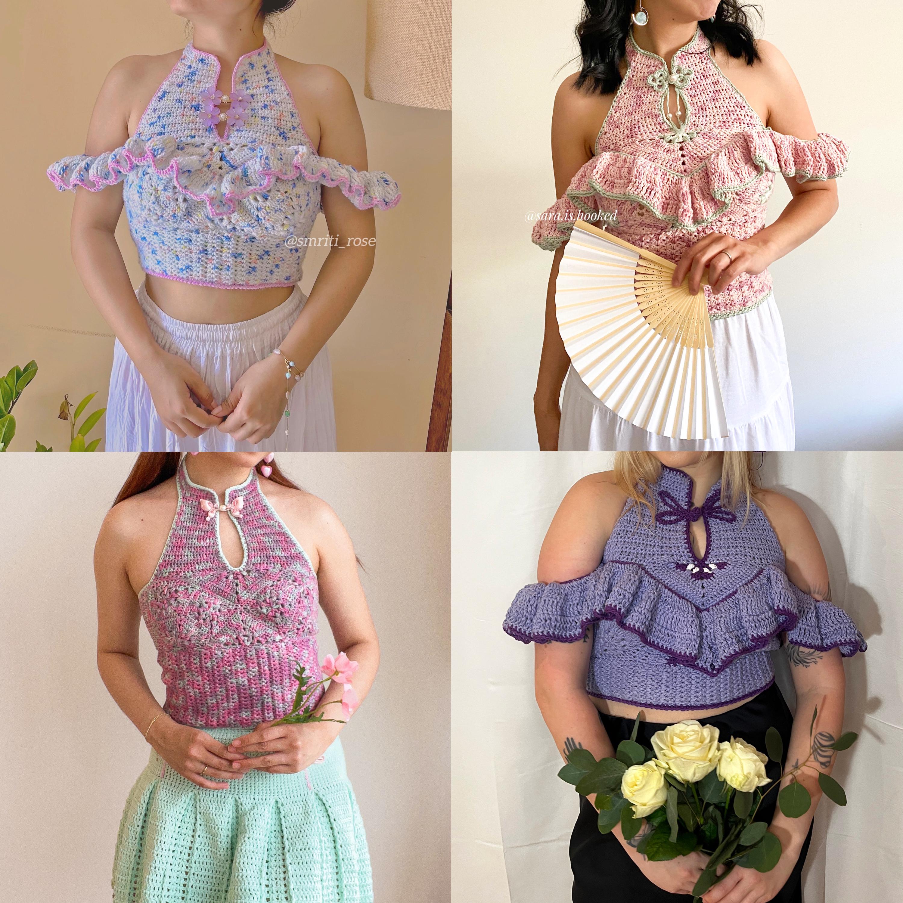 Huā Cheongsam Top Crochet Pattern | In-depth PDF Crochet Pattern With ...