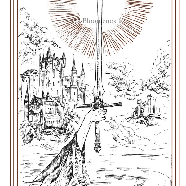 Black and White Sword Art - Etsy