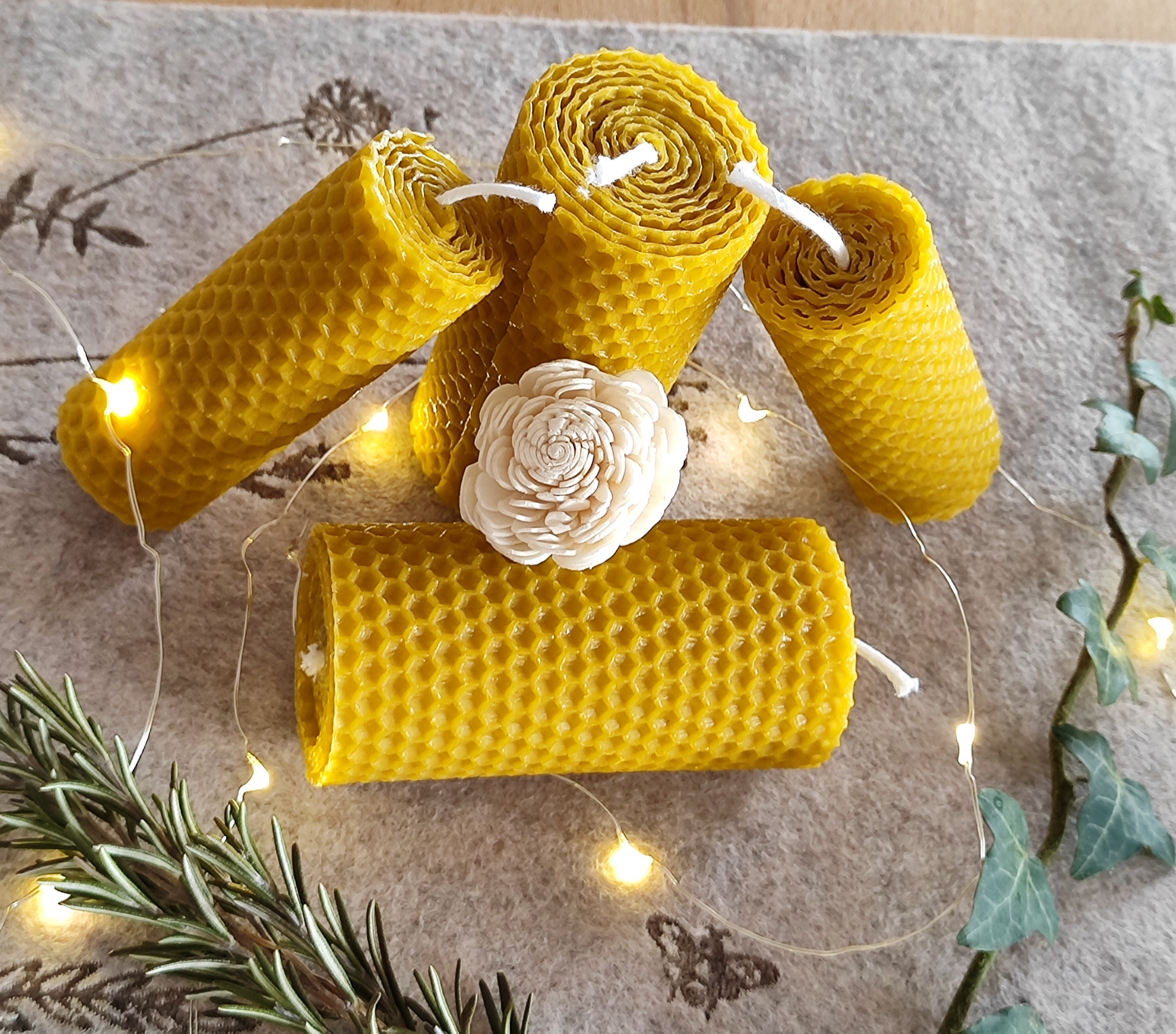 Beeswax Candle Rolled 10 Cm X 4 Cm Candle Beeswax 100% - Etsy