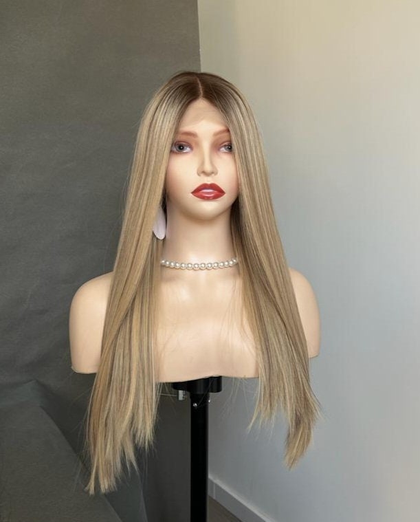 NATURAL SELECTION, Lace Front Topper. 100% European Remy Human Hair. 18 ...