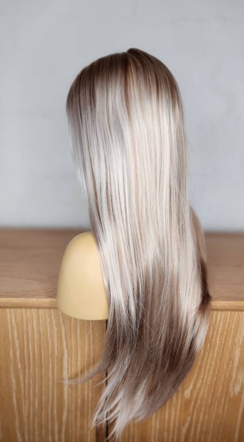 VANILLA LATTE 26 Lace Front Premium Heat-resistant Fibre Wig Platinum ...