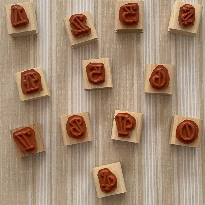 2000 Stampin up bold Line Alphabet Numbers 12 Stamp Set - Etsy