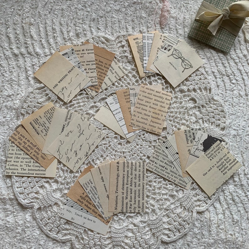 30 Tidbit Ephemera Squares of Vintage Paper From the 50s, 60s and 70s 1 ...