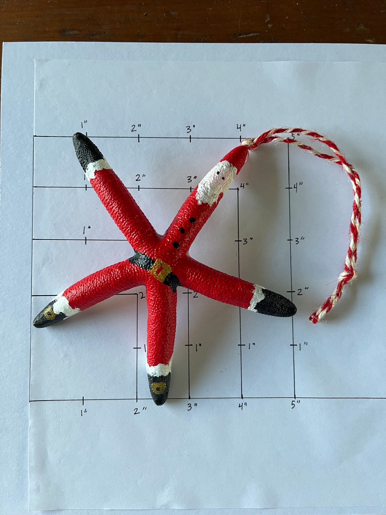 Starfish Santa Ornament - Etsy