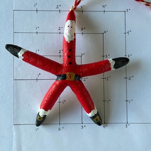 Starfish Santa Ornament - Etsy